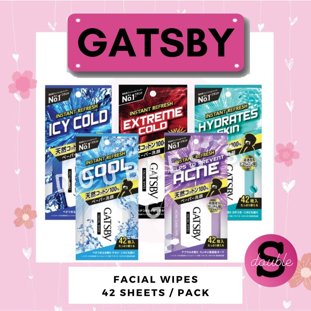 GATSBY Facial Wipes 42 Sheets (All Variations) | Shopee Singapore