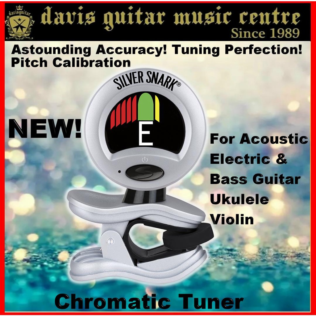 Snark Silver Multi-Instrument Chromatic Guitar Tuner (for electric ...