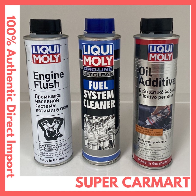 Liqui Moly 3 in 1 additive bundle set (Oil additive/Engine Flush Plus/Fuel system Cleaner ...