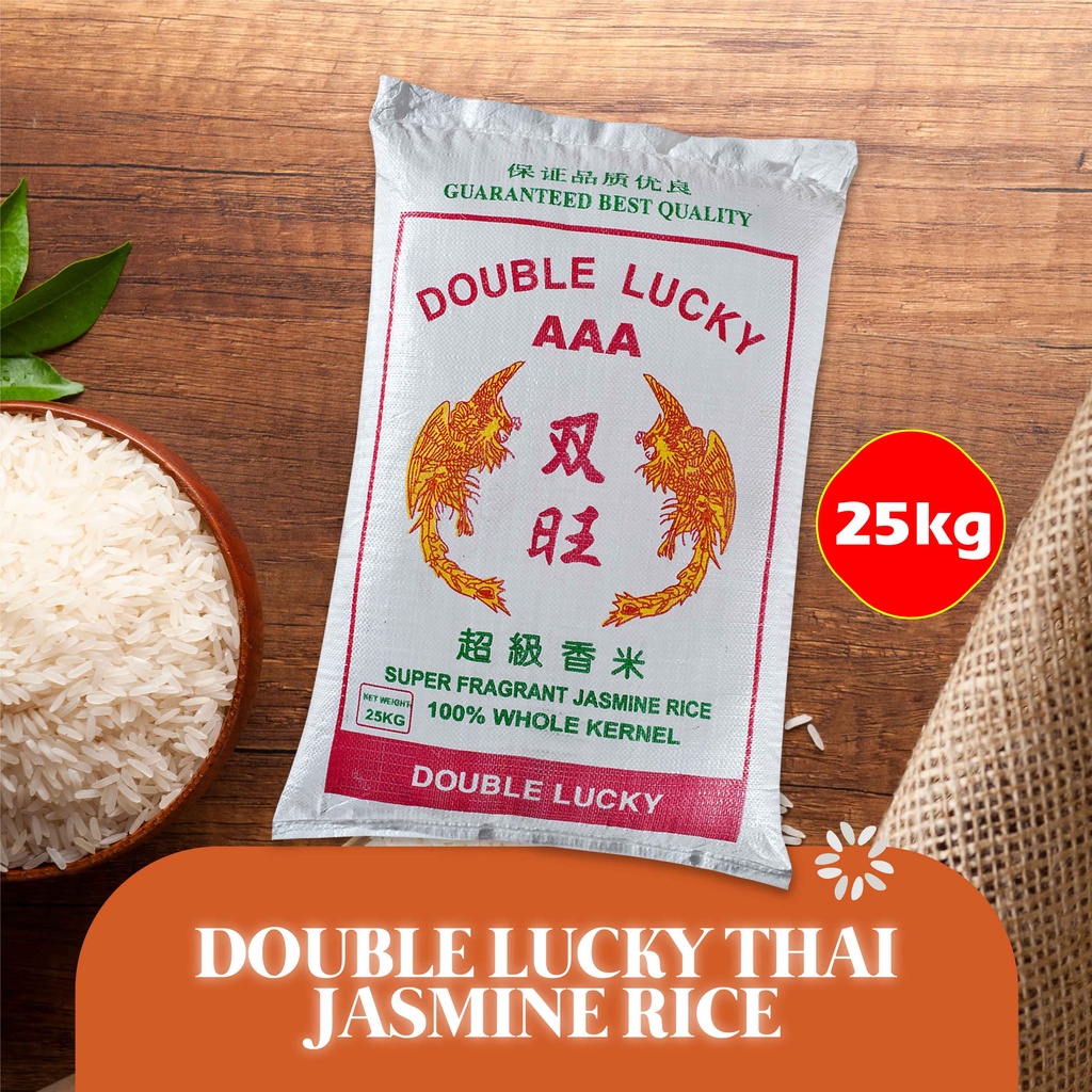 Double Lucky Thai Jasmine Rice 25Kg | Shopee Singapore