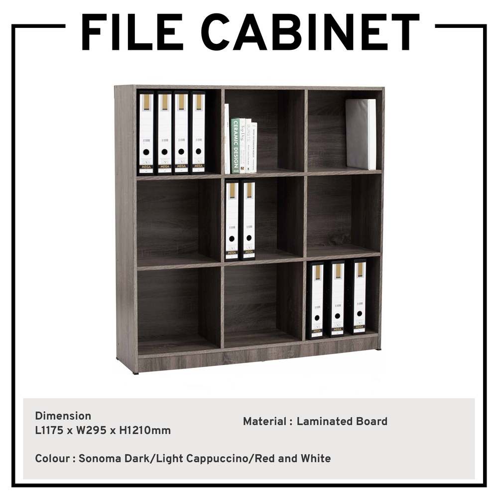 9 Compartment File Cabinet Bookcase Book Cabinet Bookshelf | Shopee ...