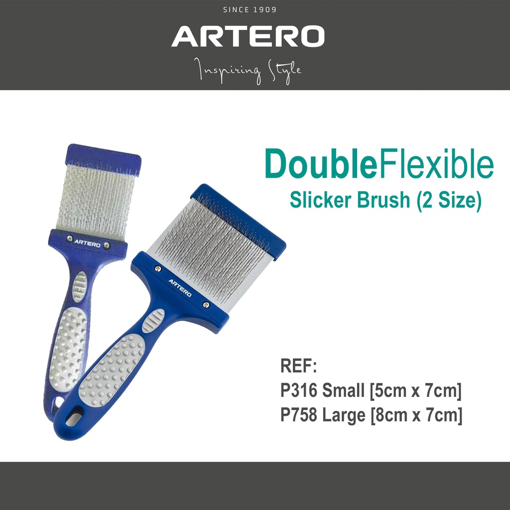 ARTERO Double Flexible Slicker Brush (2 Sizes) | Shopee Singapore