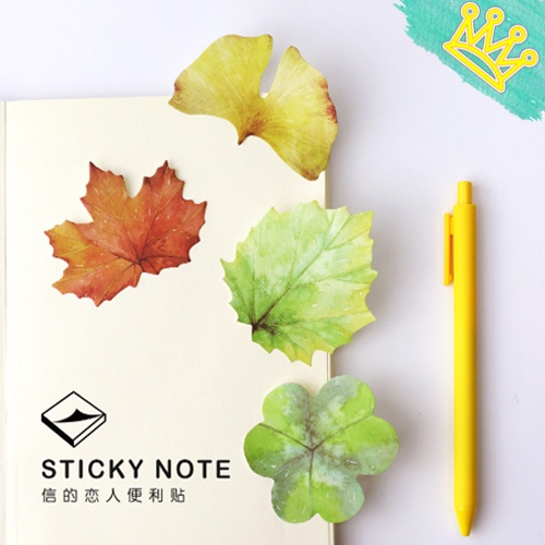 Leaves Sticky Memo Sticky Notes (30 SHEETS PER PAD) | Shopee Singapore