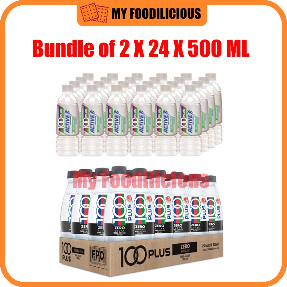 100 Plus Zero Sugar/100 Plus Active 24x500ML Soft Drink | Shopee Singapore