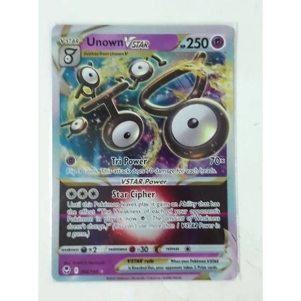 Pokemon unown vstar silver tempest card | Shopee Singapore