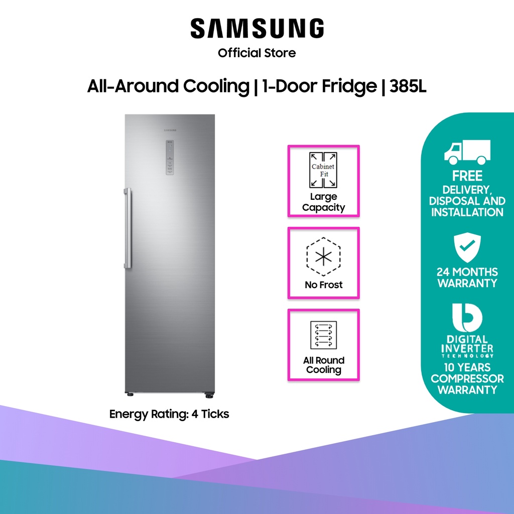 SAMSUNG RR39M71357F/SS, 1 Door Refrigerator, 385L, 4 Ticks | Shopee ...