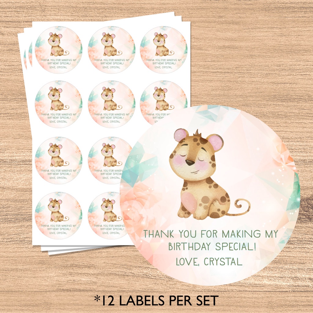 Personalized Birthday Sticker Labels Party Favor Labels Goodie Bag ...