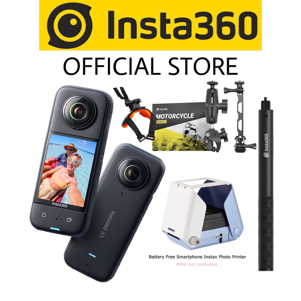 Insta360 X3 360 Action Camera Motorcycle Kit Shopee Singapore