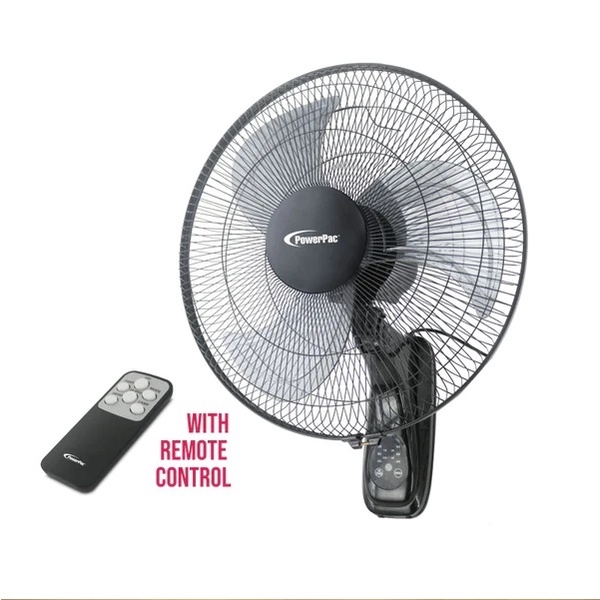 ~ LOCAL SELLER ~ POWERPAC Wall Fan 16" with Remote Control | Shopee ...
