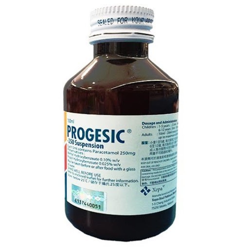 Progesic [Panadol] 250mg/5mL Susp (Paracetamol) 100mL | Shopee Singapore