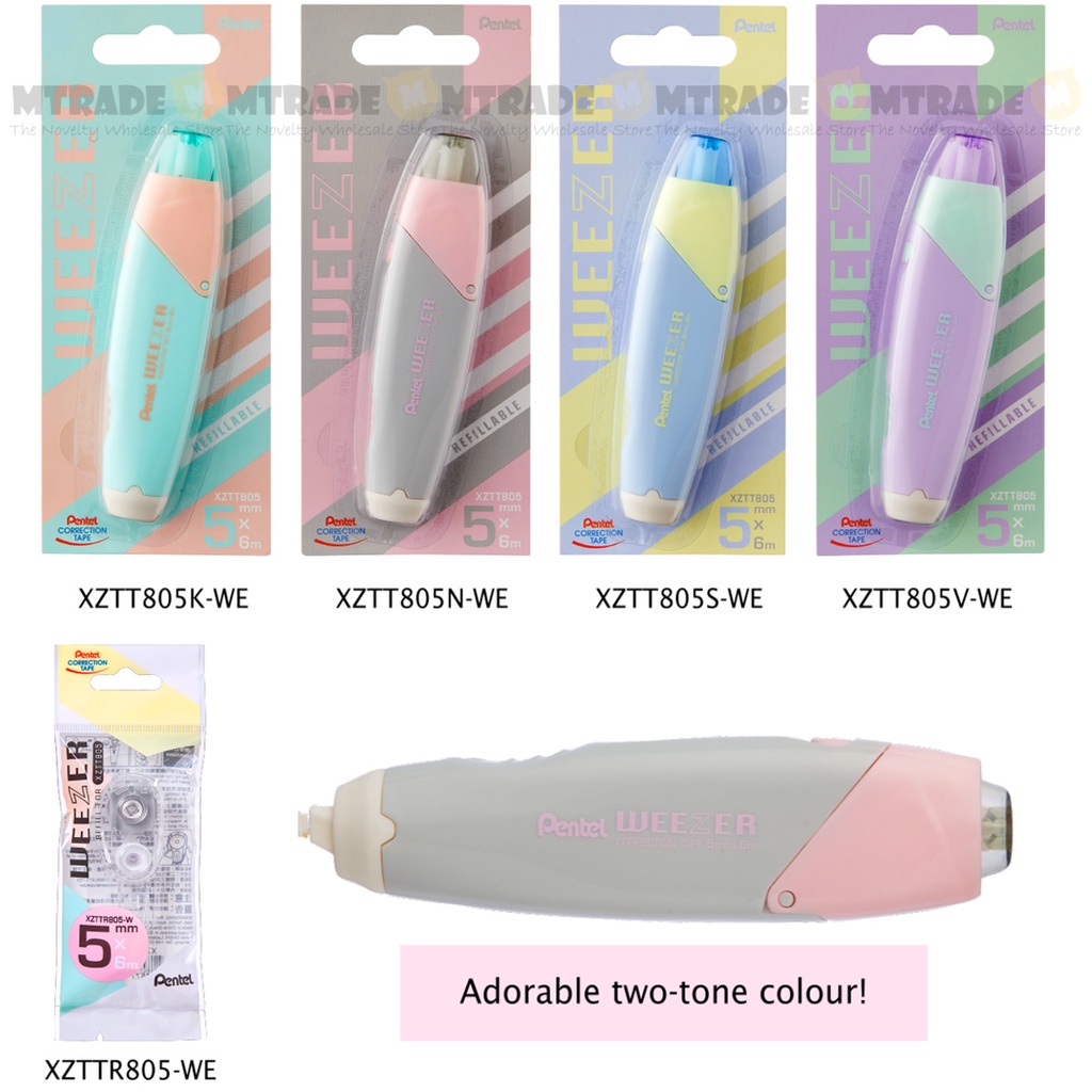 Pentel Weezer Retractable Correction Tape 5mm x 6m (XZTT805) / Refill ...