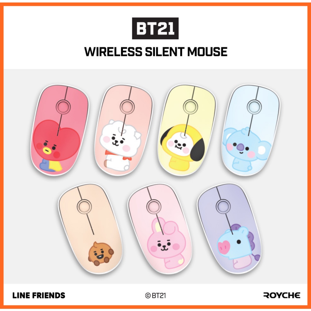 BTS BT21 Official BABY Ver Wireless Silent Mouse Mice Goods K-POP ...