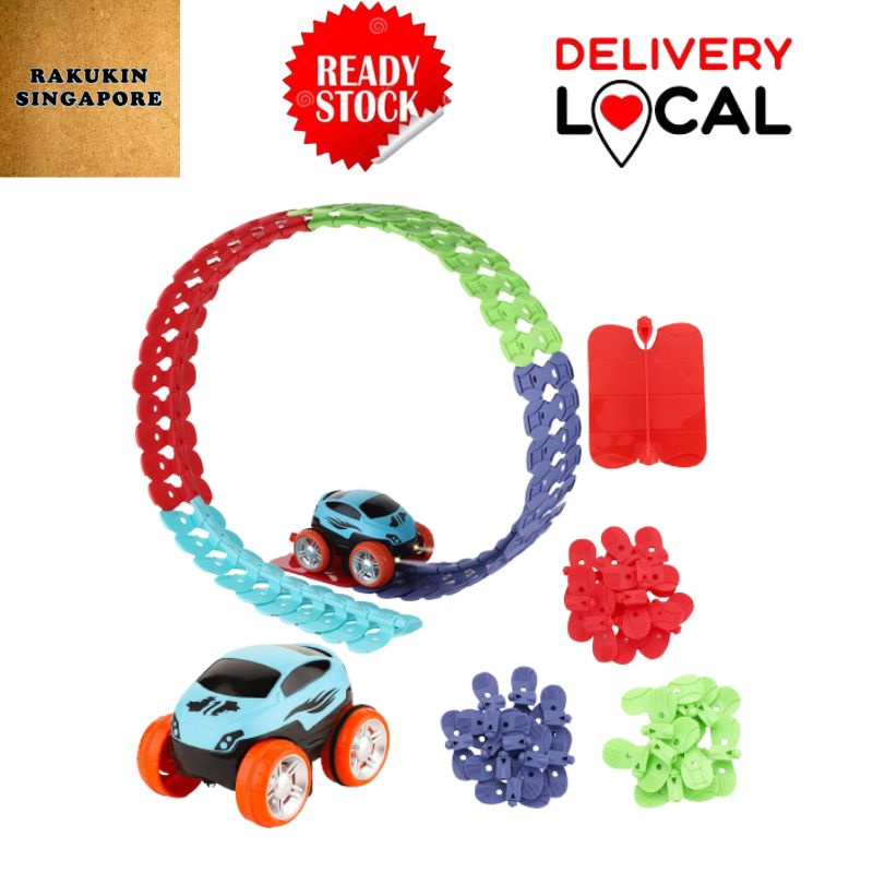 [Local Seller]184pcs Race Track Toys for Boys Kids with LED Light-Up ...