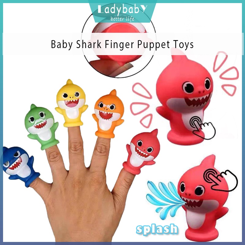 Baby Shark Shark Family Finger Puppets Toy Heroes Baby Finger Doll ...