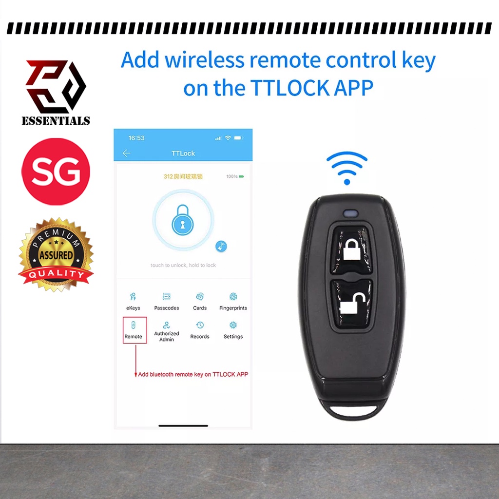 TPP Smart Lock TTlock Remote Control Bluetooth Unlock | Shopee Singapore