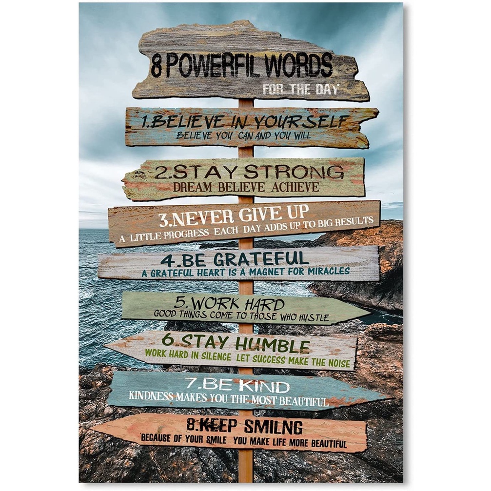 Inspirational Wall Art Canvas Framed: Motivational Posters for ...