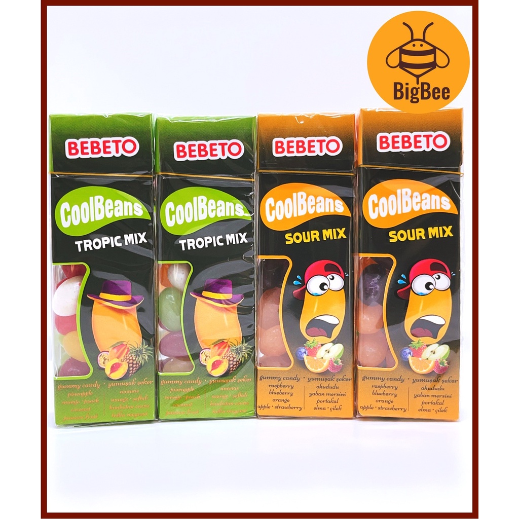Bebeto CoolBeans - 30g x 3pkts Sour Mix / Tropic Mix Fruits Cool Beans ...
