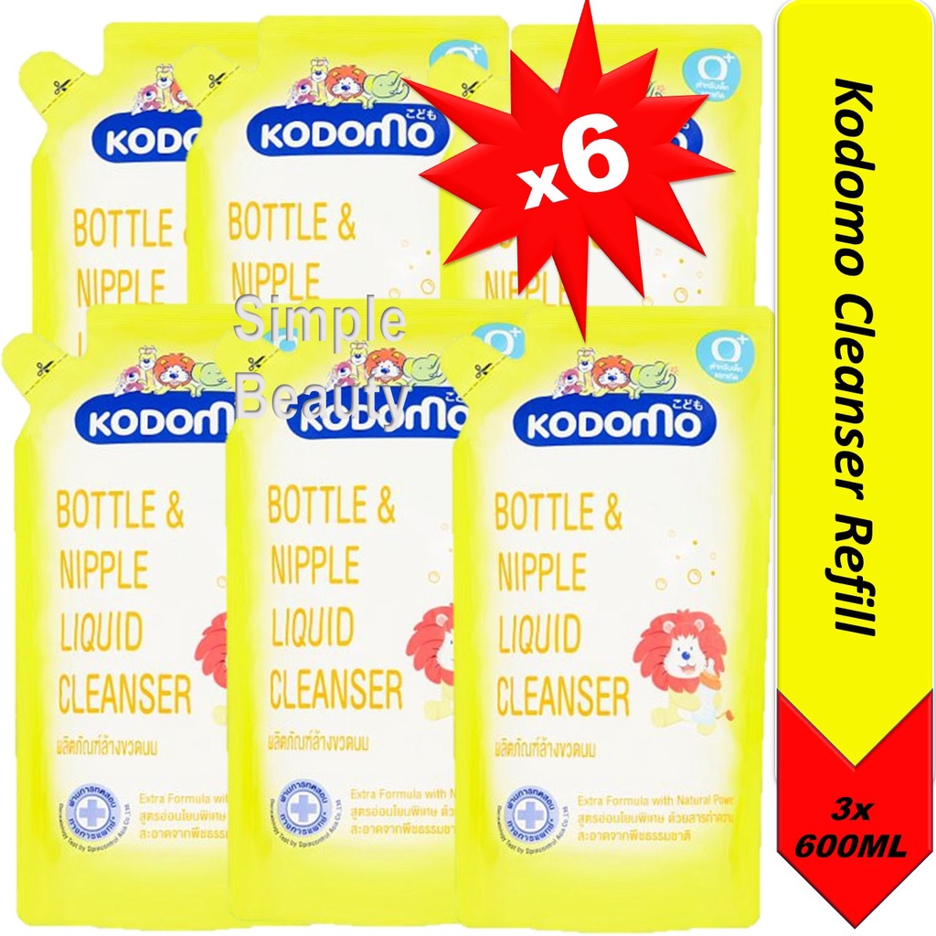 Kodomo Baby Bottle Cleanser & Nipple Liquid Refill, 600ml | Shopee Singapore