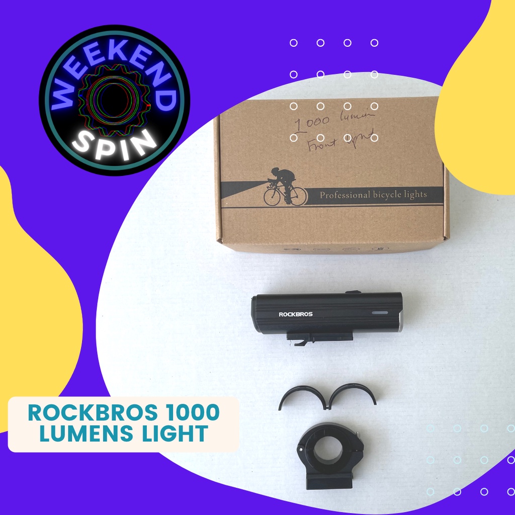 Rockbros USB Charger Powerful Bicycle Front Light 1000 Lumens | Shopee ...