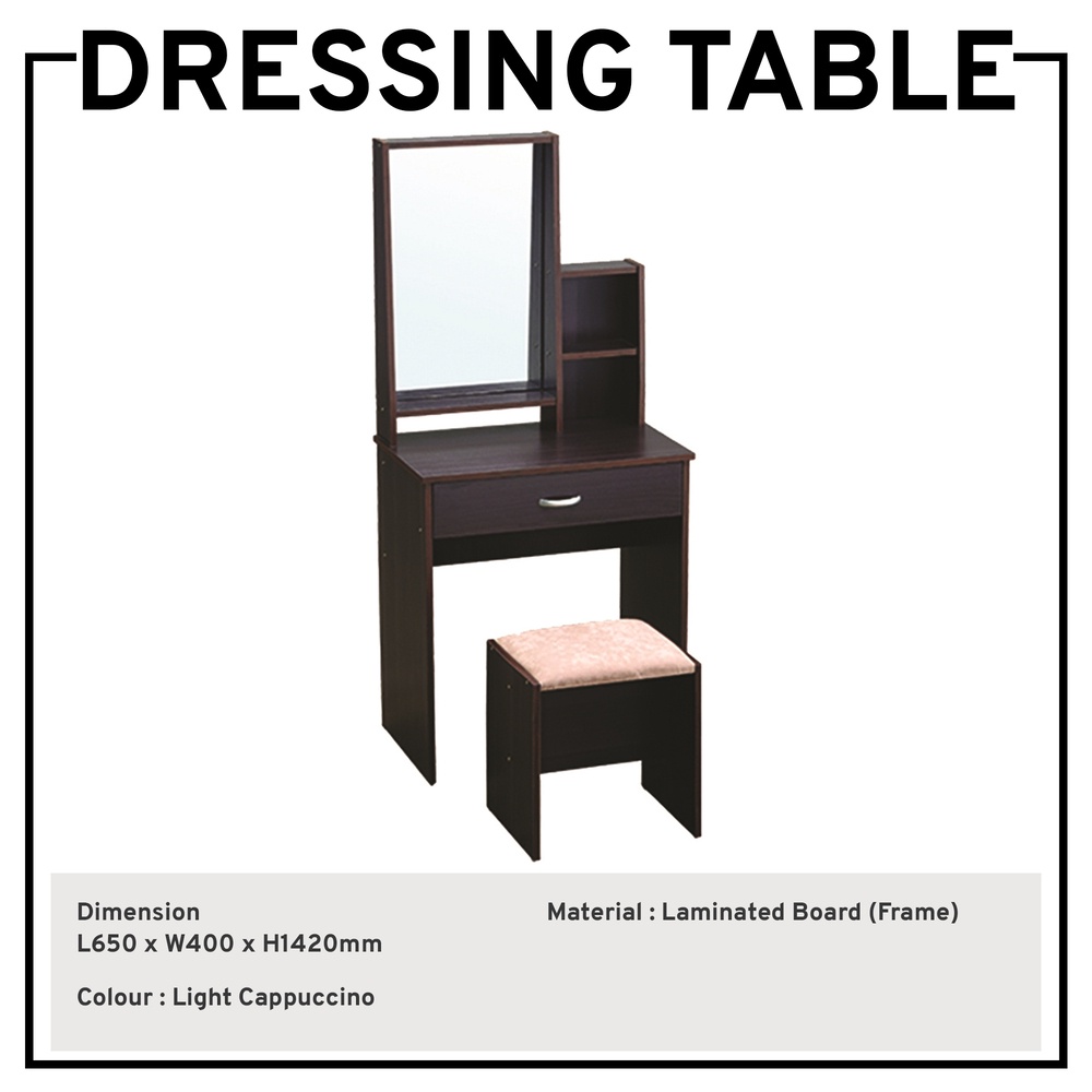 Dressing Table with Mirror Dresser Cabinet Vanity Table Make up Table ...