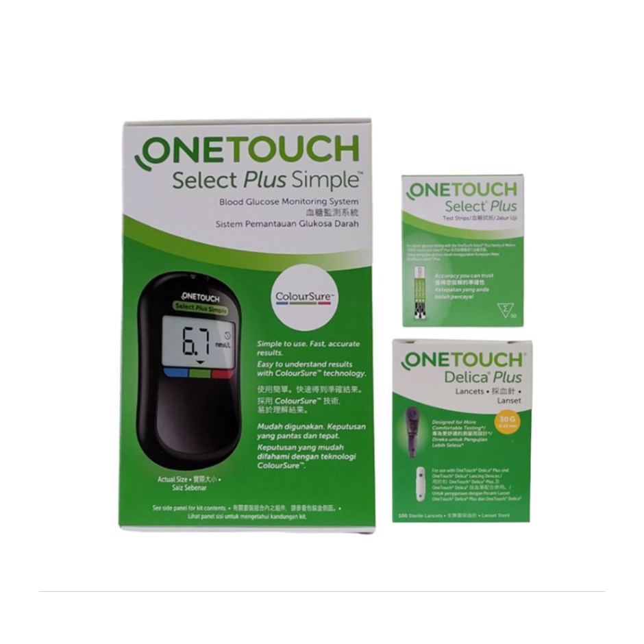 OneTouch Select Plus Simple Blood Glucose Monitoring System / Delica ...