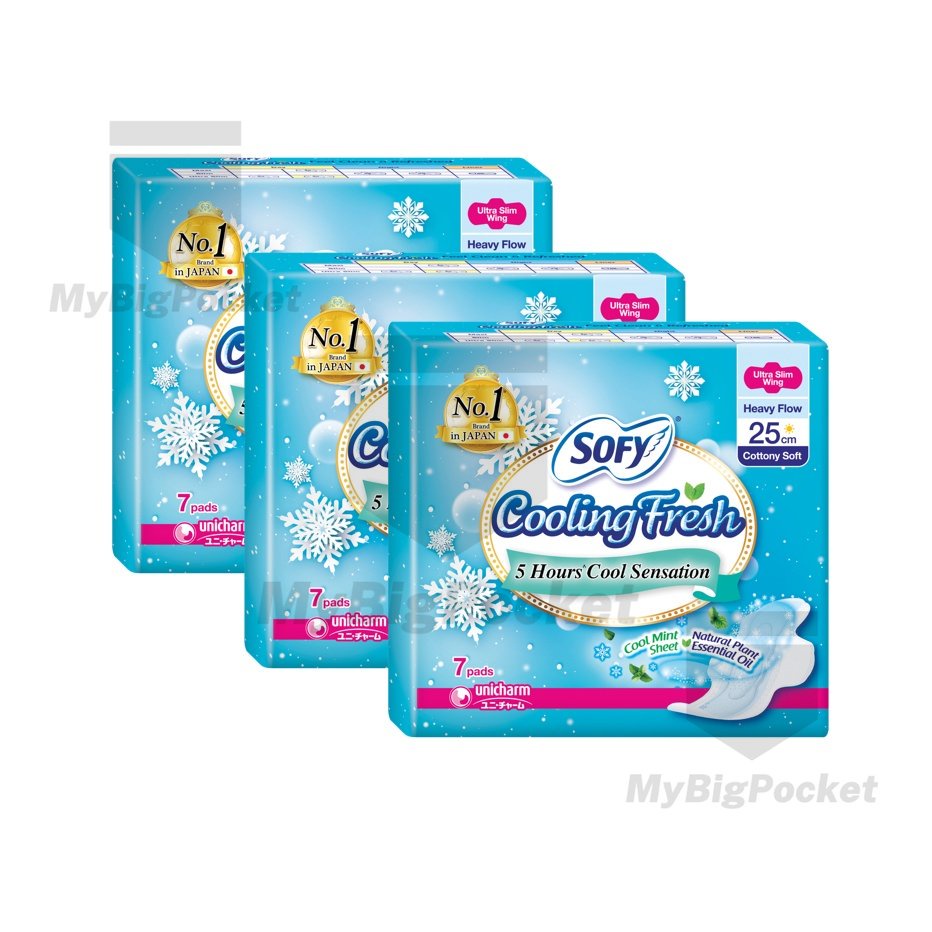 Sofy Cooling Fresh Ultra Slim Day & Night Wing - Heavy Flow | Shopee ...