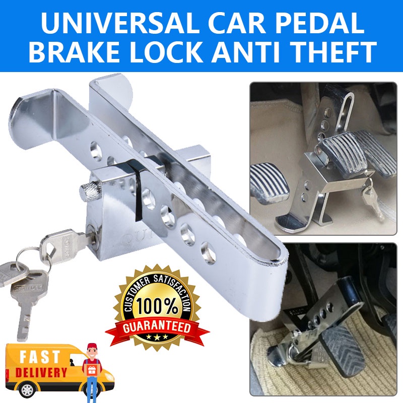 Car Lock Auto Universal 7 Holes Brake Pedal Lock Security Steel Anti ...