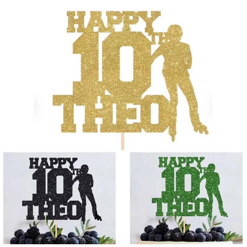 [SG Seller] Roller Skating Theme Cake Topper | Skating theme Custom ...