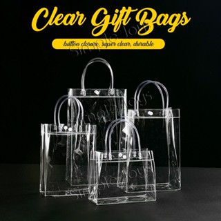 Transparent Clear Plastic Gift Bag With Handle | Shopee Singapore