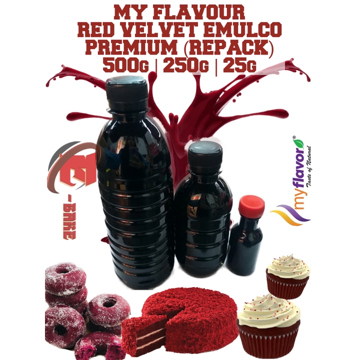 RED VELVET EMULCO PREMIUM REPACKING 250G | 25G | Shopee Singapore