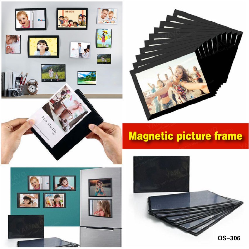 2R/4R/5R Magnetic PVC Frame || Photo Painting Certificate Pictures Artwork || DIY Refrigerator ...
