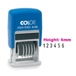 Rubber Stamp COLOP Self-Inking Stamp Mini Dater S126 / Chop Numbering ...