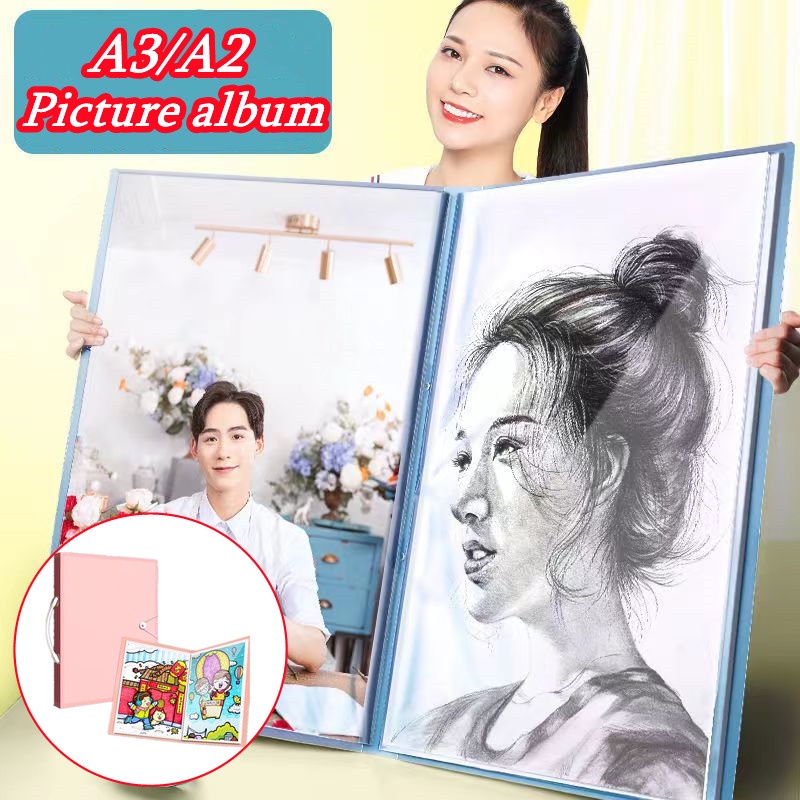 A3/A2,8K/4K Picture Album Folder File Folder Storage Organizer Children ...