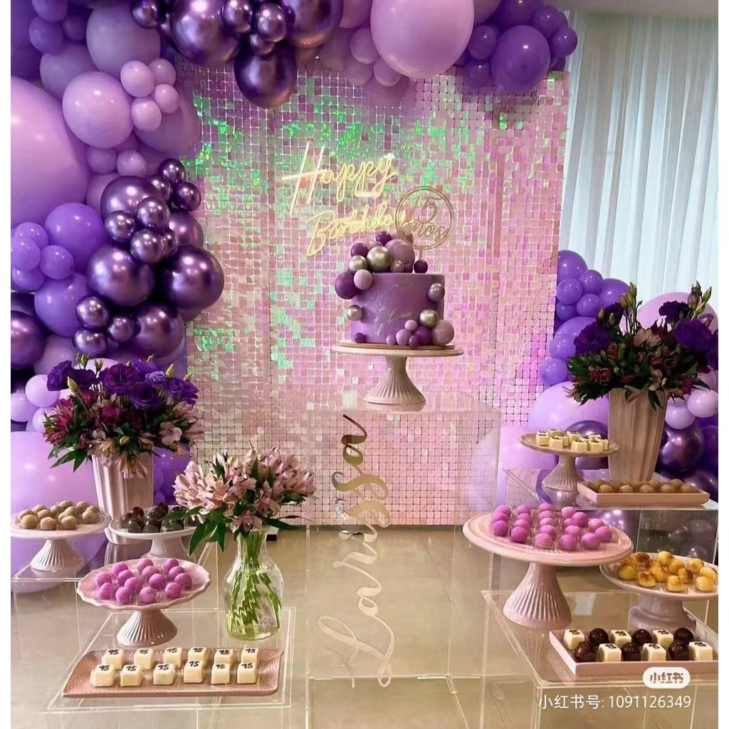 29 color Iridescent Party Sequin Backdrop Glitter Shimmer Square Sequin ...