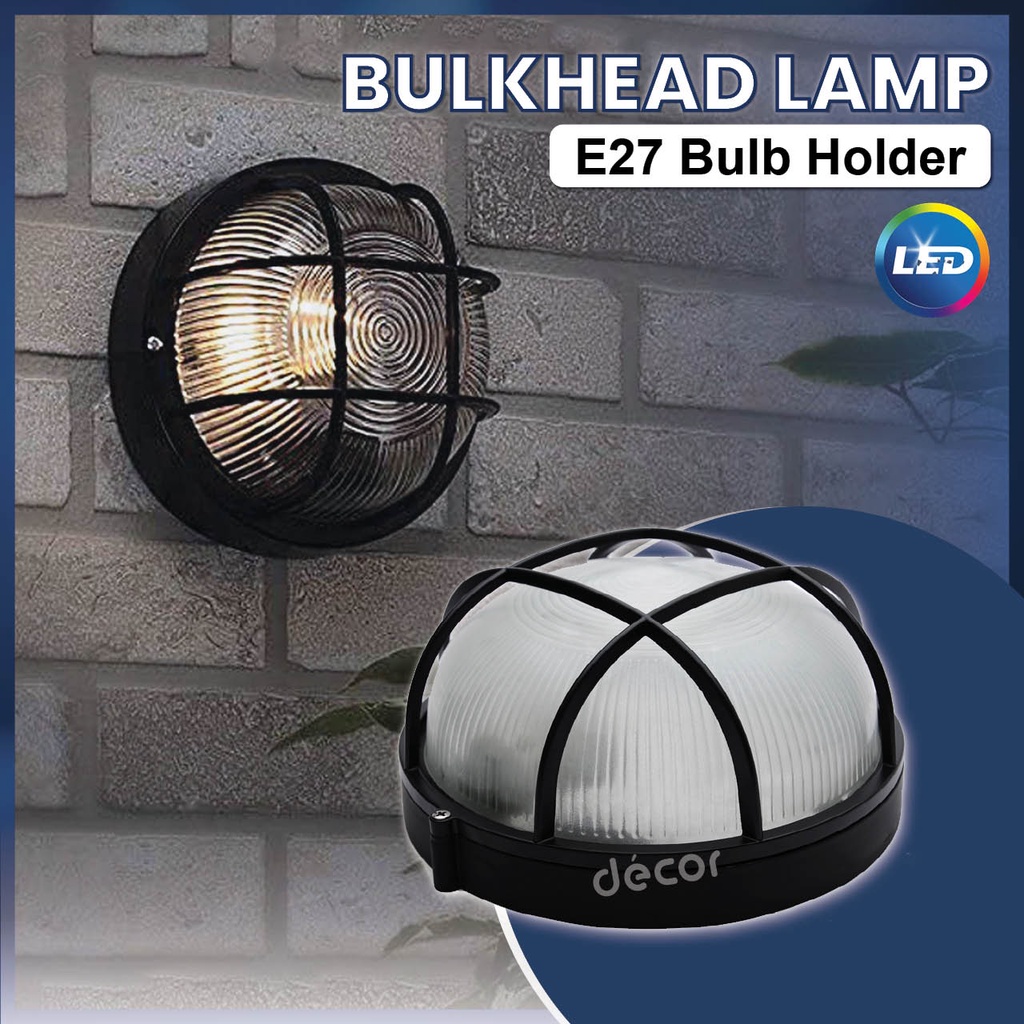 Outdoor Bulkhead Lamp Nordic Style Wall Light IP65 Weather Proof ...