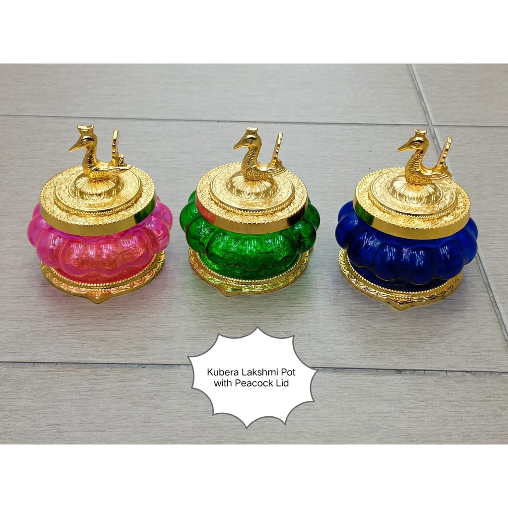 Kubera Lakshmi Pot with Peacock Lid | Shopee Singapore