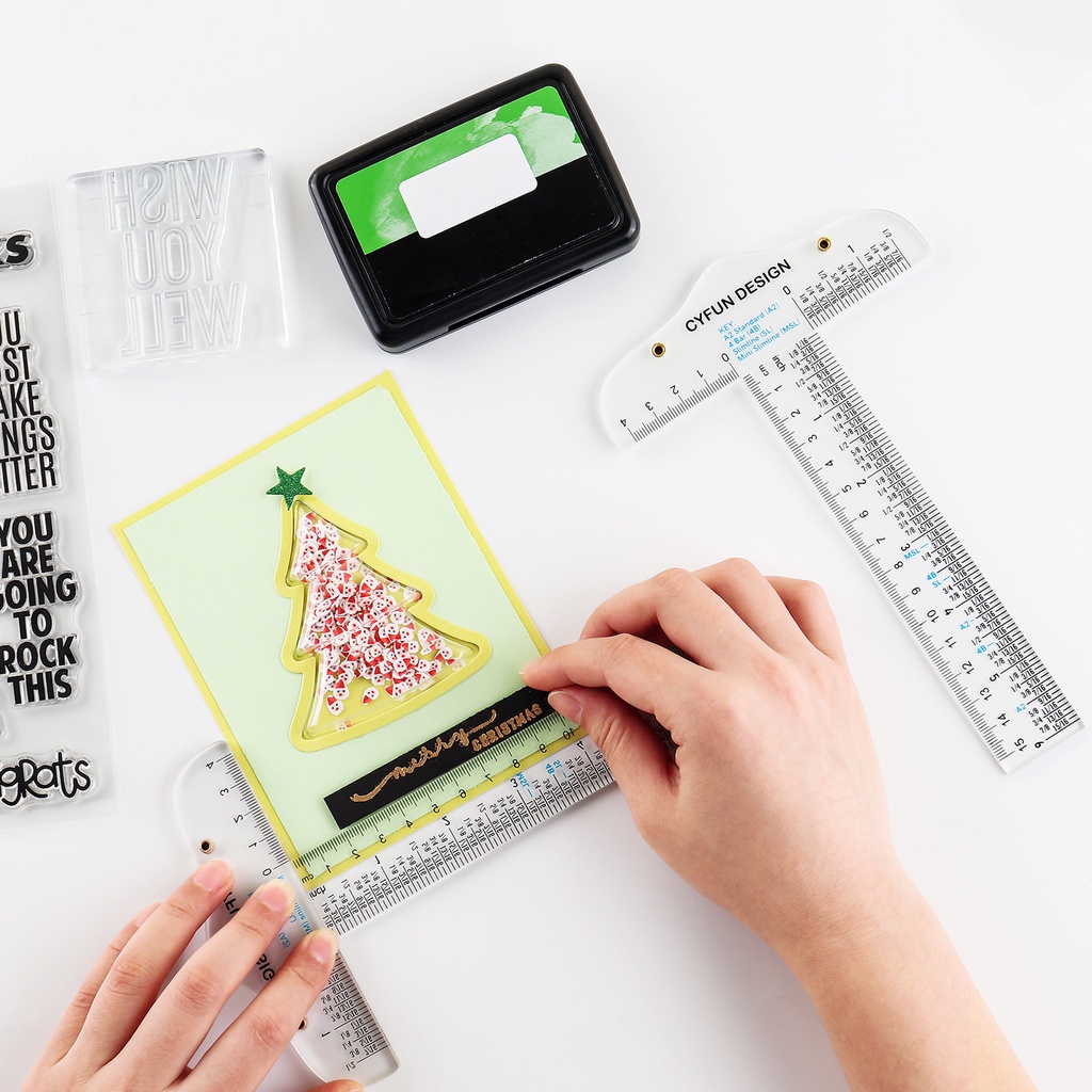 7.6inch Clear Acrylic T-Square Ruler For Easy Reference While Crafting ...