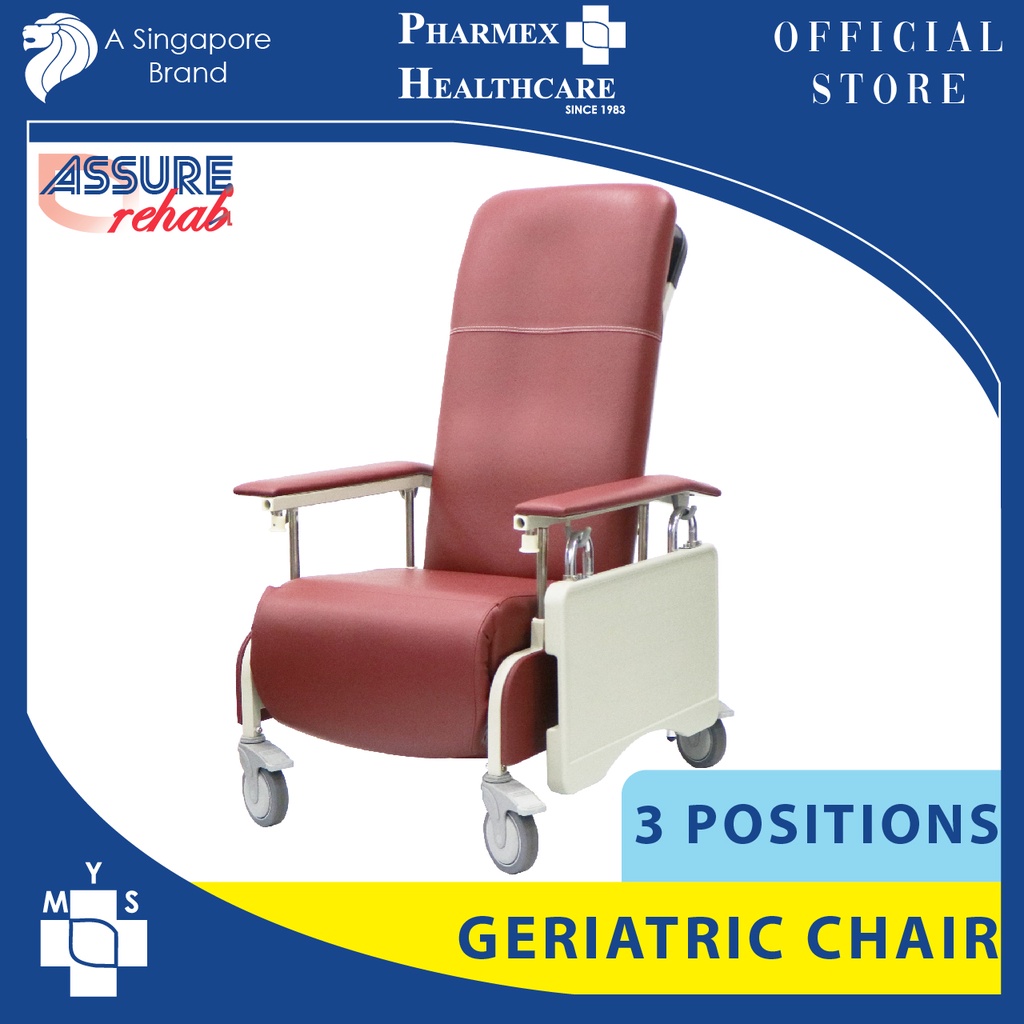 ASSURE REHAB 3 Position Geriatric Chair With Drop Arm, 100/120/125 ...