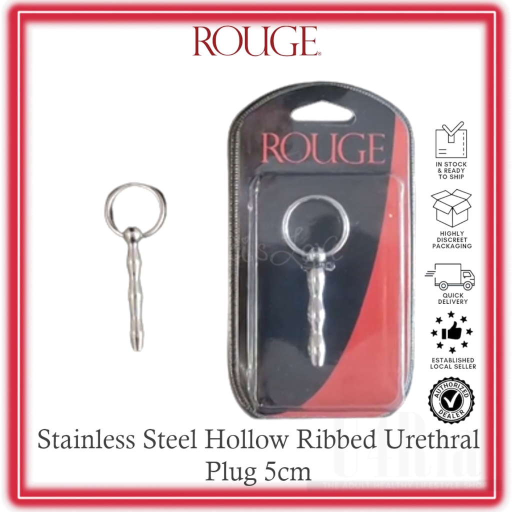 Rouge Stainless Steel Hollow Ribbed Urethral Plug 5cm | Shopee Singapore