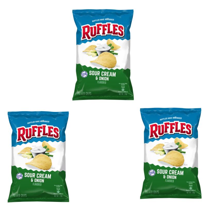 [Bundle of 3] Ruffles Sour Cream & Onion 170g - DKSHSG | Shopee Singapore