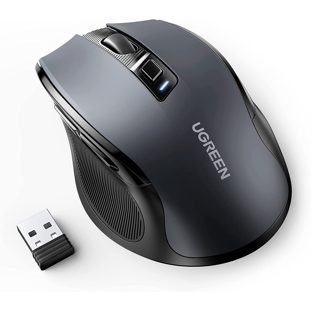 UGREEN Ergonomic Wireless Mouse with Nano Receiver, Wireless Mouse ...