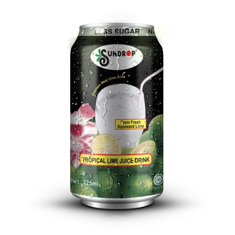 SUNDROP Tropical Lime Juice Drink 325ml x 4 cans | Shopee Singapore