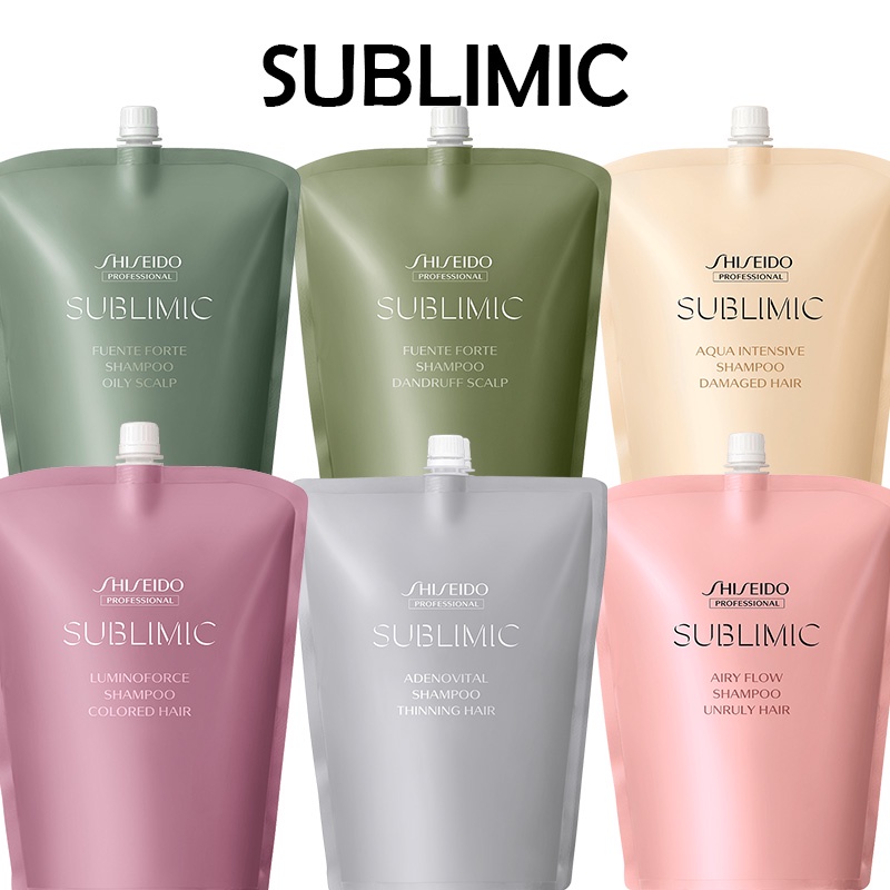 SHISEIDO SUBLIMIC Adenovital/Airy Flow/Luminoforce/Aqua Intensive/Shampoo 1.8L | Shopee Singapore