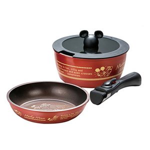 Disney Mickey 20cm Pot & Frying Pan, 4-Piece Set (Skater) | Shopee ...