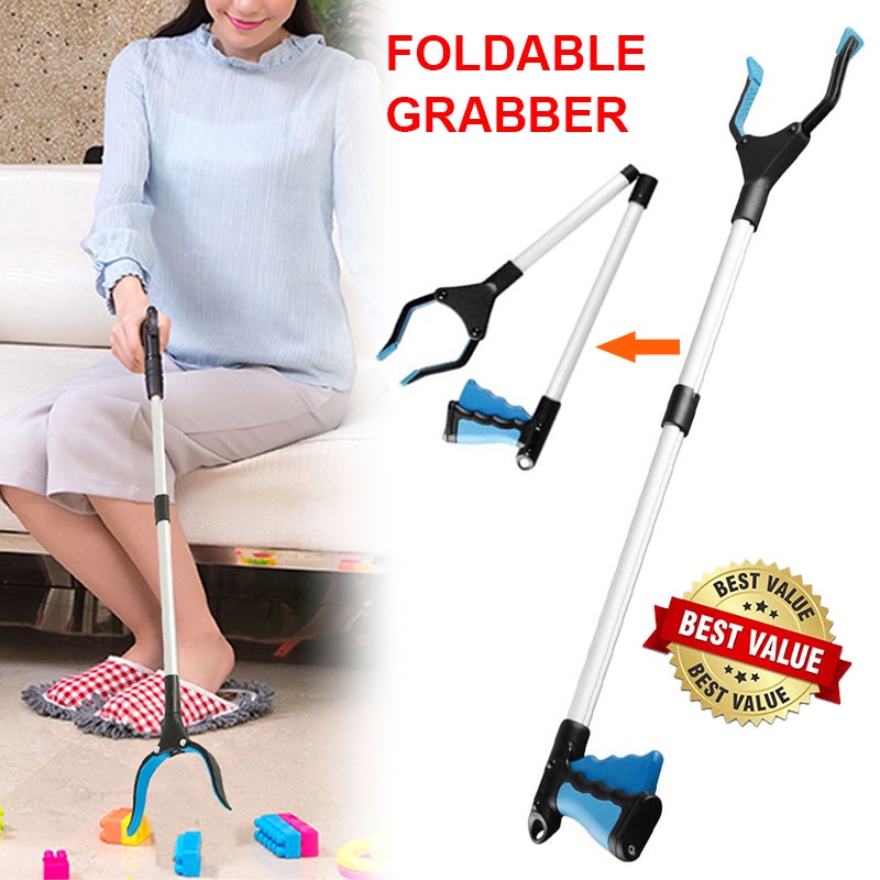 Foldable Picker Grapper Extender Pick Up Grabber Garbage Clip ...