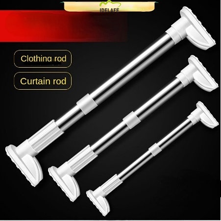 Idelafe Stainless Steel Free Punching Rod Telescopic Curtain Pole Towel ...