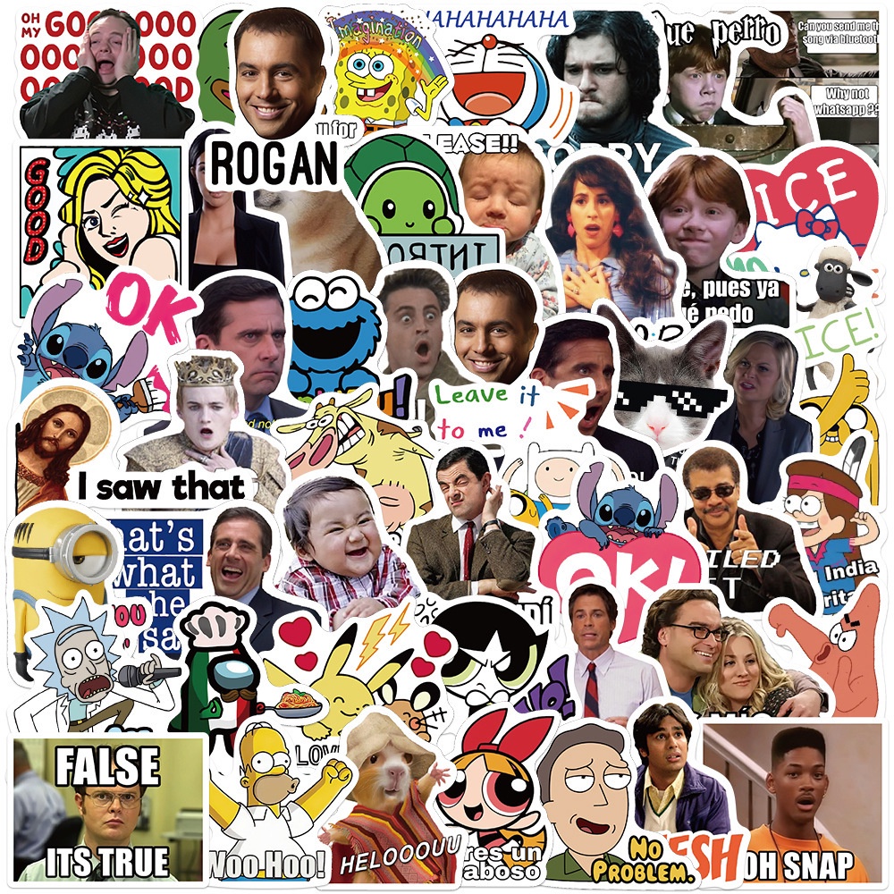 50pcs Funny SNS Memes/Web Spoof Waterproof PVC Stickers | Shopee Singapore