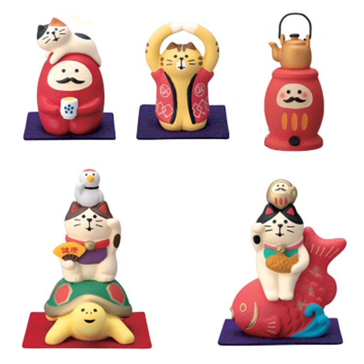 [Merlot Forest] decole New Year Spring Festival Home Cat Series Japanese Style Miscellaneous ...