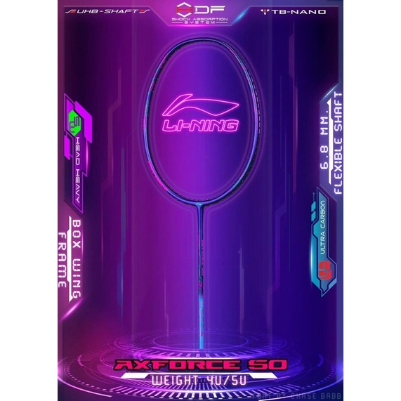 LINING AXFORCE 50 (FREE STRING AND GRIP ) | Shopee Singapore