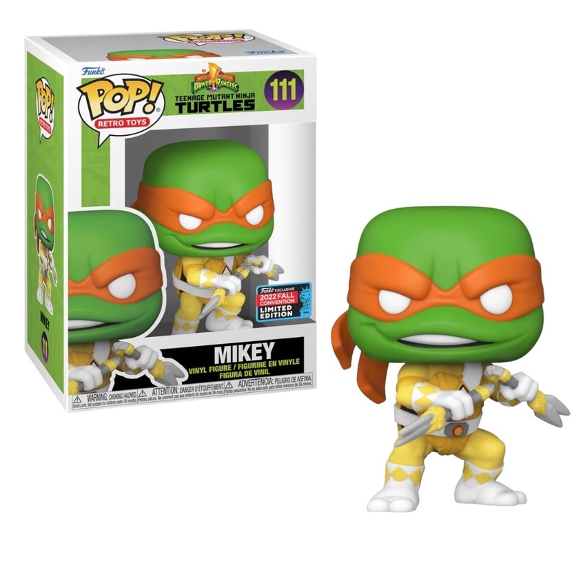 Funko Pop! Teenage Mutant Ninja Turtle: Mikey as Mighty Morphin Power ...